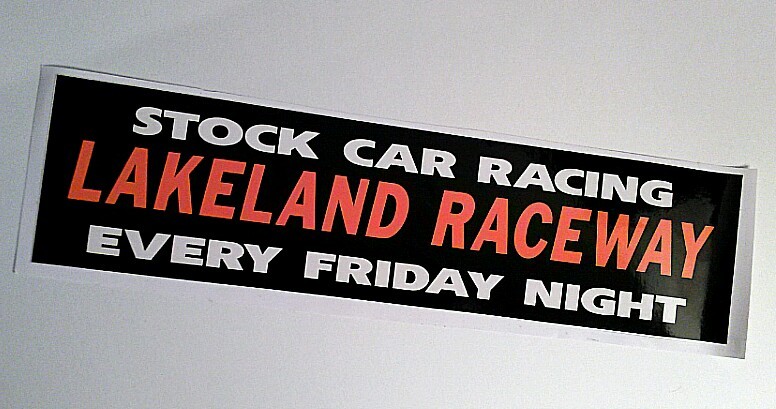Lakeland Raceway bumper sticker decal hot rod rat rod vintage look drag ...