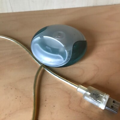 Apple "Hockey Puck" Wired USB Mouse M4848 Blueberry Tested, Working | eBay