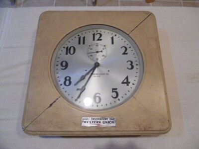 Antique Western Union Self Winding Clock Naval Observatory Time | eBay