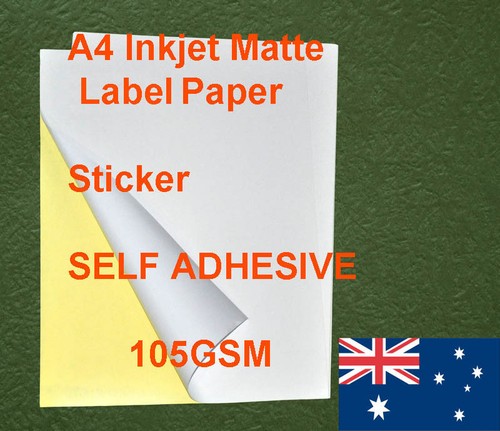 40 X A4 Matte 105GSM Label Sticker Self Adhesive Inkjet and laser Print ...
