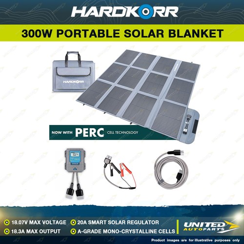 Hardkorr 300W Portable Solar Blanket - with 20A Smart Solar Regulator ...