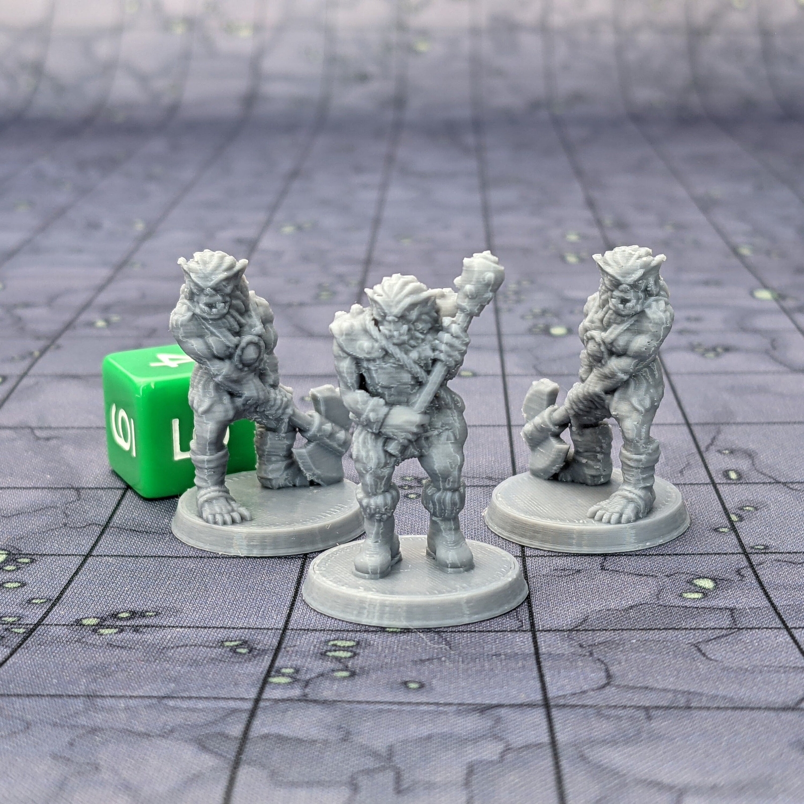 Bugbear Warriors (Set of 3), PLA Dungeons and Dragons DnD Miniatures D ...