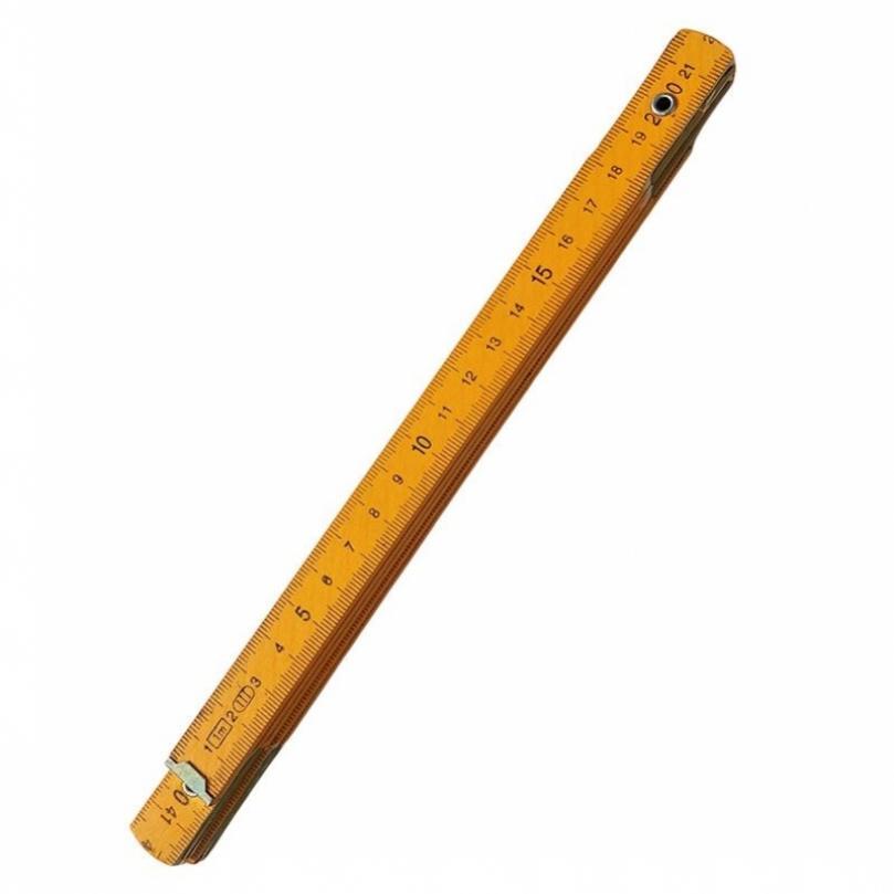 Folding Wooden Ruler Inch Metric Double Sided Scale for Drawing ...
