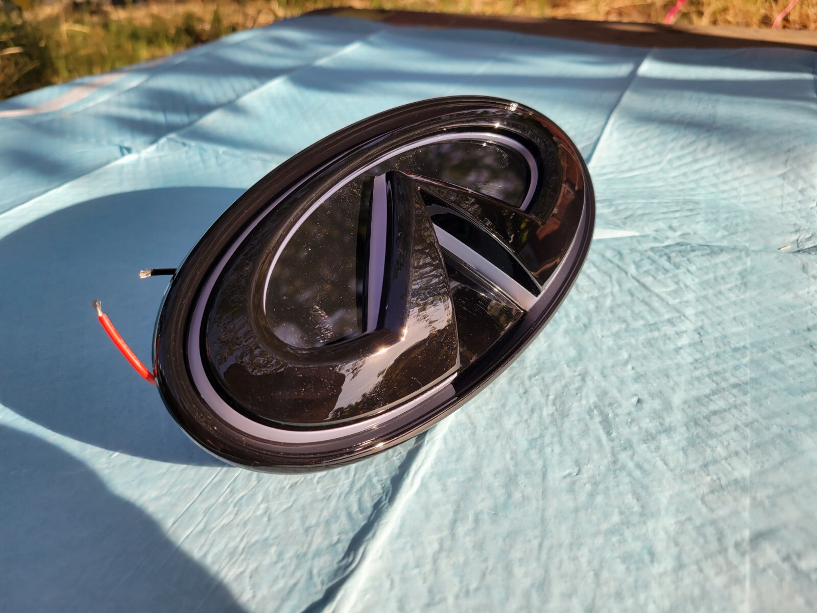 2018 2019 2020 2021 INFINITI Q50 LED Front Grill Emblem GlossBlack ...