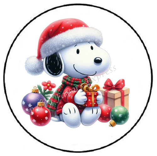 BEAGLE CHRISTMAS SANTA ENVELOPE SEALS LABELS STICKERS PARTY FAVORS | eBay