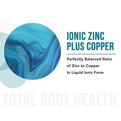 Ionic Zinc Plus Copper Liquid Concentrate 240 Servings Glass Bottle ...