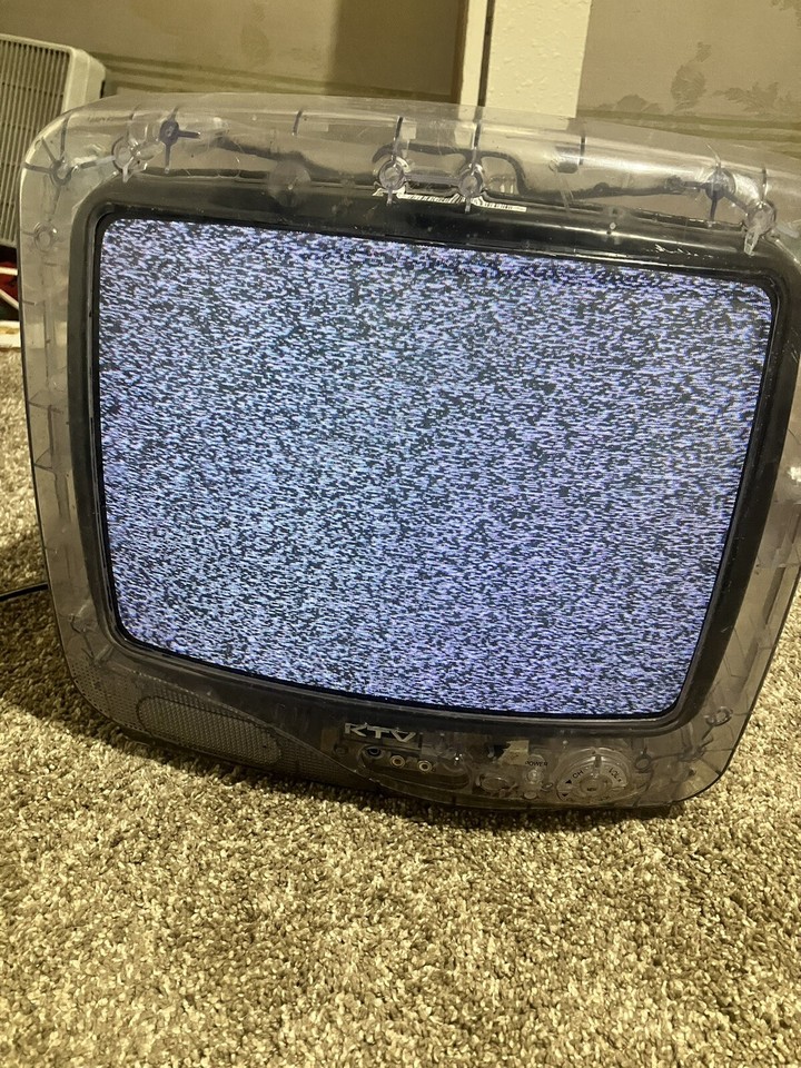 KTV 12" Clear Prison TV CRT Retro 2002 Model KT1210/Clr Black&White ...