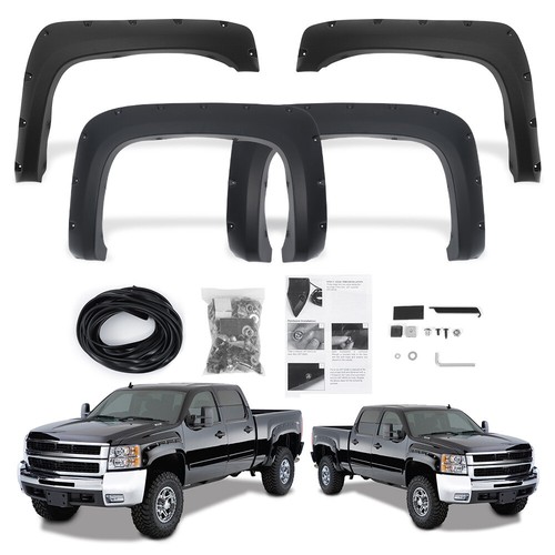 4Pcs Fender Flares For 2007-2013 Chevy Silverado 1500 69" Short Bed ...