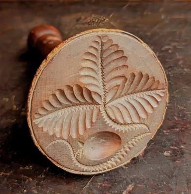 Primitive Hand Carved Butter Stamp | eBay