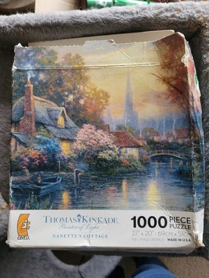 Thomas Kinkade Painter of Light Nanette's Cottage 1000 Piece Puzzle New ...