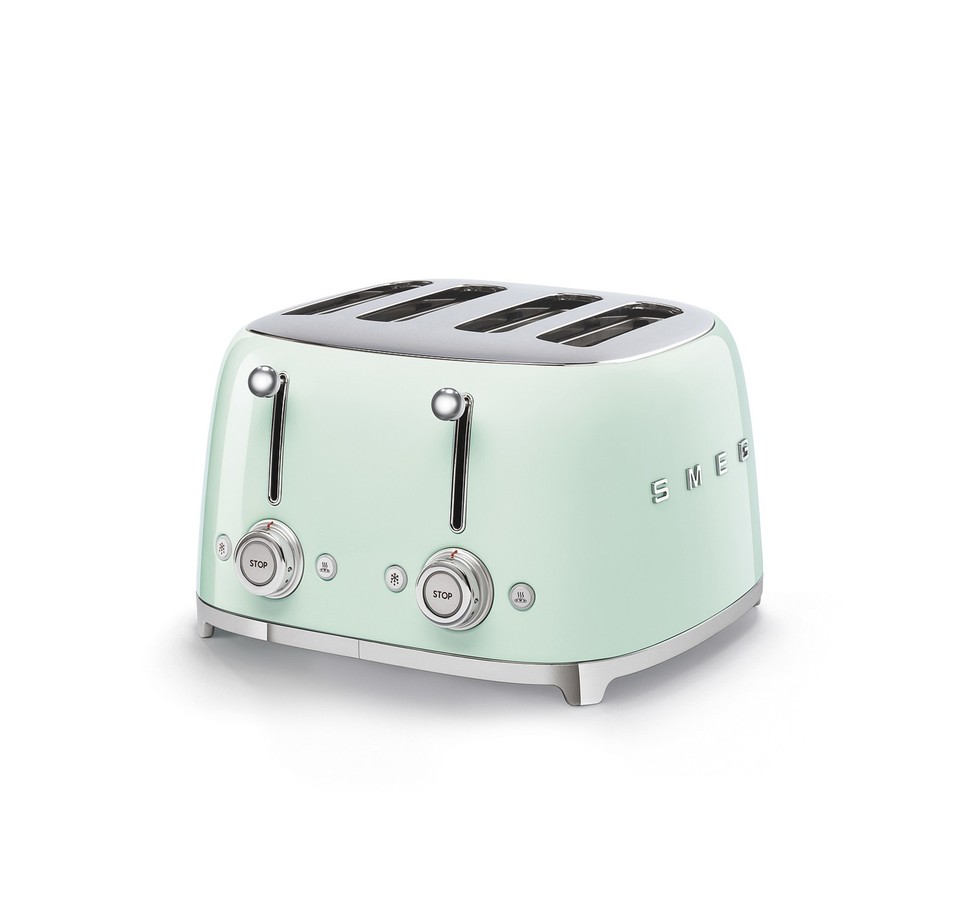Smeg TSF03PGUS Pastel Green 50's Retro Style 4 Slot Toaster (OB) Box ...