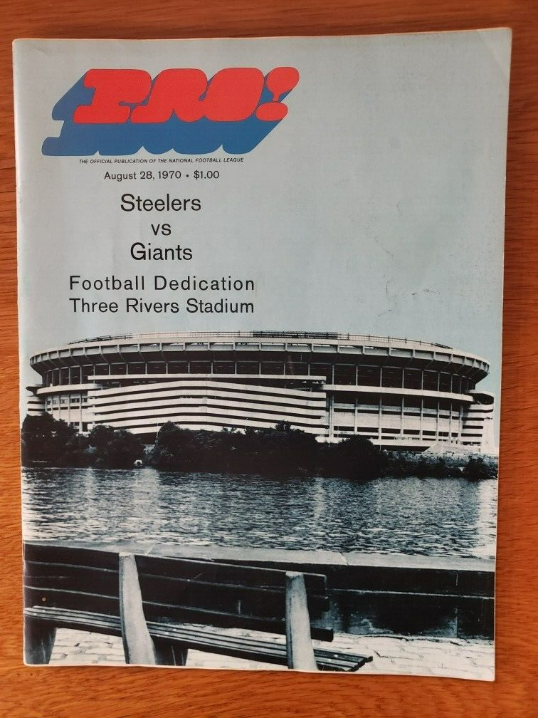8/28/1970 Three Rivers Stadium Dedication Game 1st Steelers/Giants Program RARE! | eBay