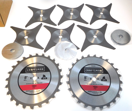 Craftsman 37666 8" Stacked Dado Saw Set 24 Tooth 6 Chippers & Shims ...