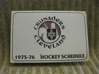 CLEVELAND CRUSADERS 1975-76 WHA HOCKEY POCKET SCHEDULE | eBay