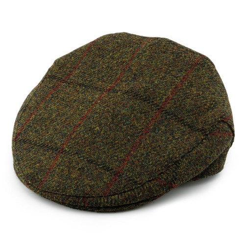 British Made Genuine 100% Wool Harris Tweed Flat Cap Scottish Bunnet ...
