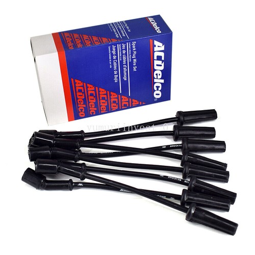 8PCS Round Ignition Coil Pack UF262 with Spark Plug and Wire For Chevy ...