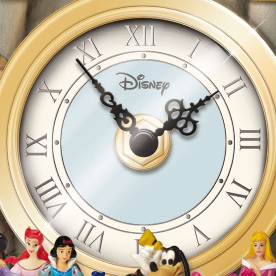 Bradford Exchange Disney Cuckoo Clock With 43 Characters Lights Music ...