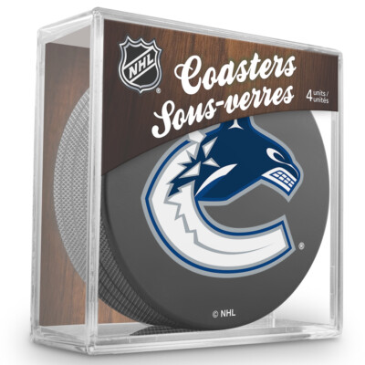 Official National Hockey League Licensed Vancouver Canucks Coaster Set ...