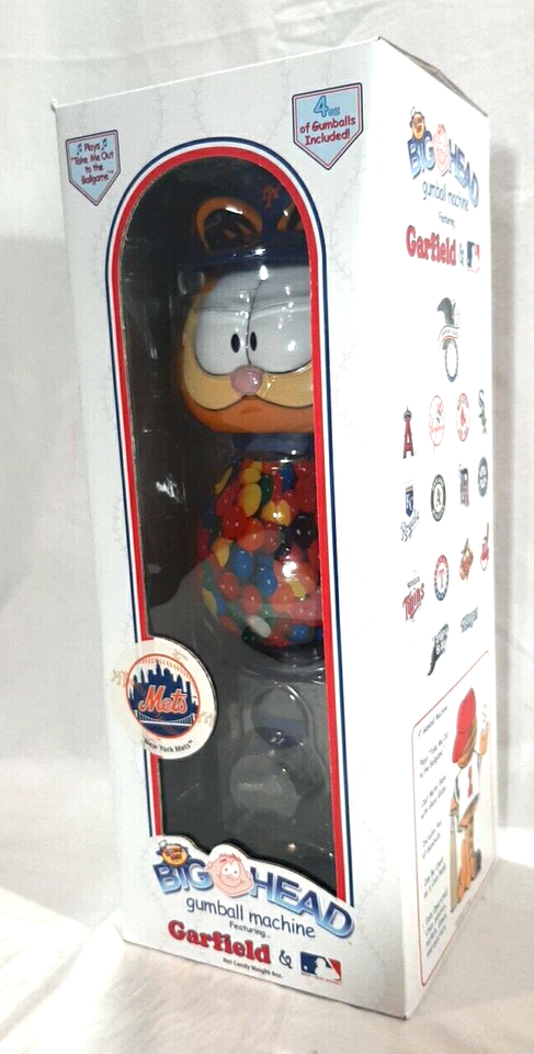 NEW YORK METS / GARFIELD MUSICAL - DIE CAST GUMBALL MACHINE - NEW IN ...