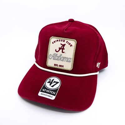 '47 Brand Crimson Tide Hat Mens Adjustable Snapback Red Rope Cap ...