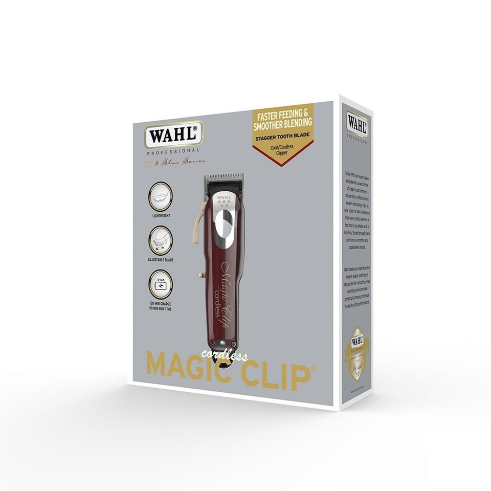 Wahl Professional 5-Star Cordless Magic Clip Hair Clipper With Taper ...