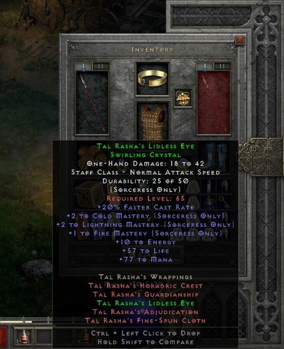 Ladder - Tal Rasha's Lidless Eye 2/2/1 Orb Diablo 2 Resurrected D2R PC ...