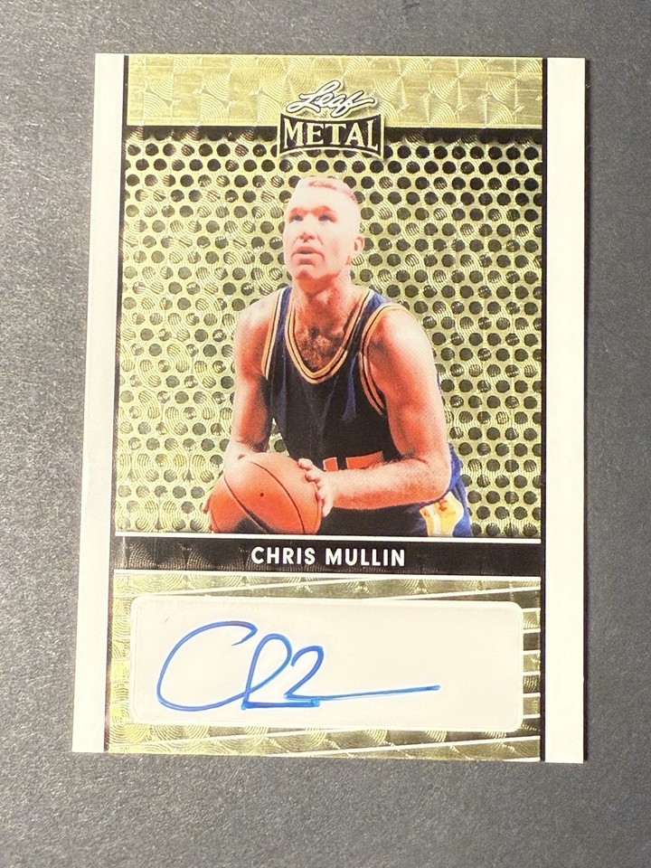 Chris Mullin 1/1 Auto Leaf Metal Autograph Gold HOF Warriors | eBay