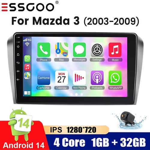 For Mazda 3 2003-2009 Android 14 32G Car Stereo Apple CarPlay GPS ...