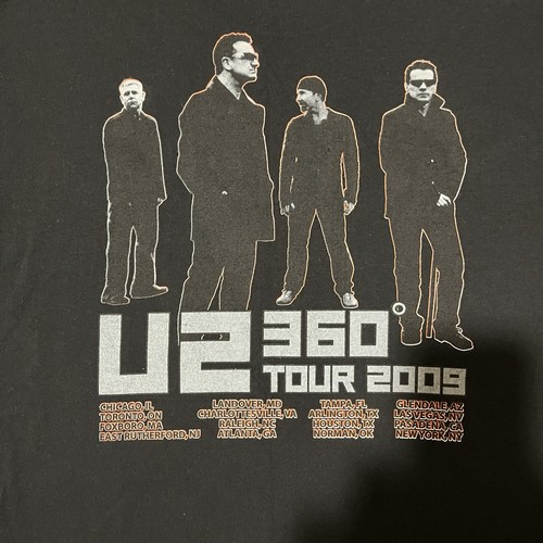 U2 Tour shirt Vintage 360 Wembley Stadium London 2009 Bono Rock Band ...
