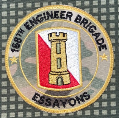 US Army OCP 168th Engineer Brigade "Essayons" Patch Hook Repro New B293 ...