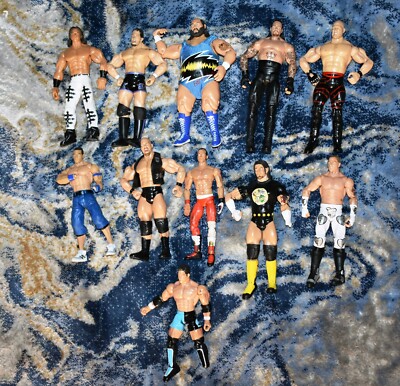 11 WWF WWE Wrestlers Figures Action Toy figure lot bundle John Tenta ...