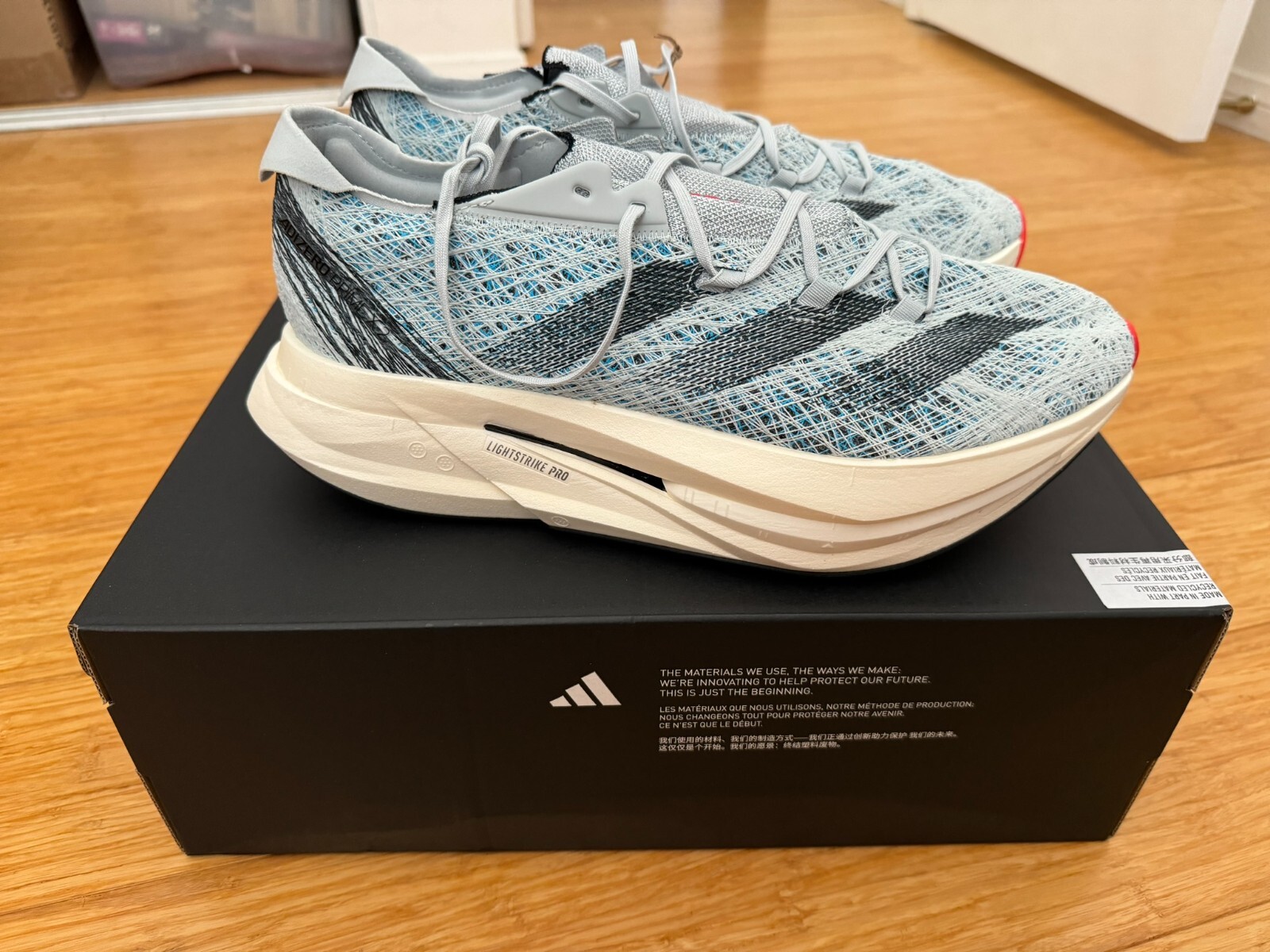 Mens Size 11.5 - Adidas Adizero Prime X 2 Strung Silver ID6911 | eBay