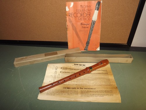 Vintage Corelli Wood Recorder w/Box/Finger/Chart and Book - Germany | eBay