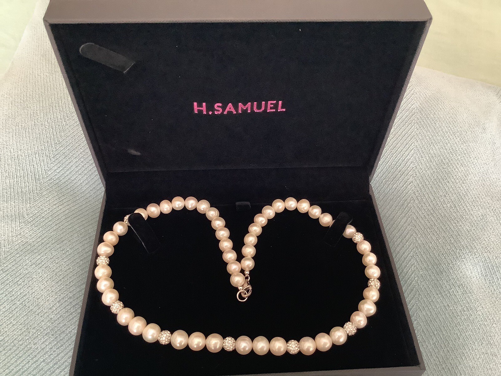 Pearl necklace . Sterling silver. H. Samuel jewellery. | eBay UK