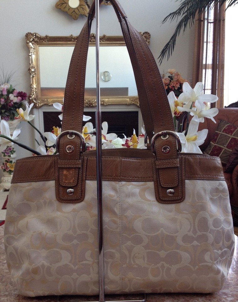 COACH SIGNATURE PLEATED X=LARGE TOTE SHOULDER BAG K1072-F14485 EUC | eBay