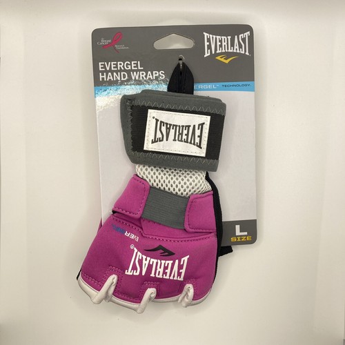 Size Large Everlast EverGel Women Hand Wraps MMA Boxing Training Pink ...