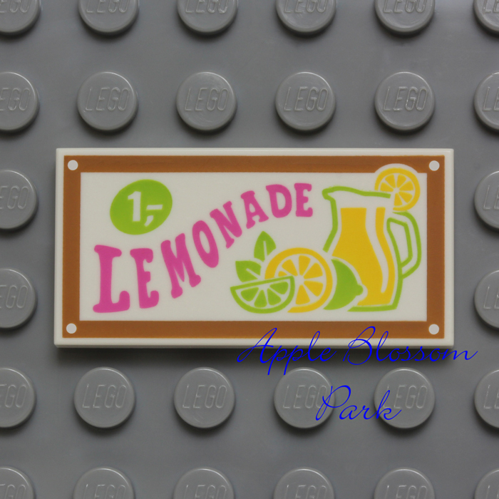 NEW Lego LEMONADE STAND SIGN - Friends Minifig Food 2x4 Printed FLAT ...