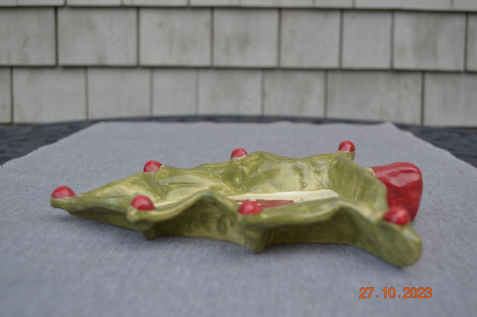 Foreside Christmas Tree Santa Ceramic Serving Plate 8” x 7" | eBay