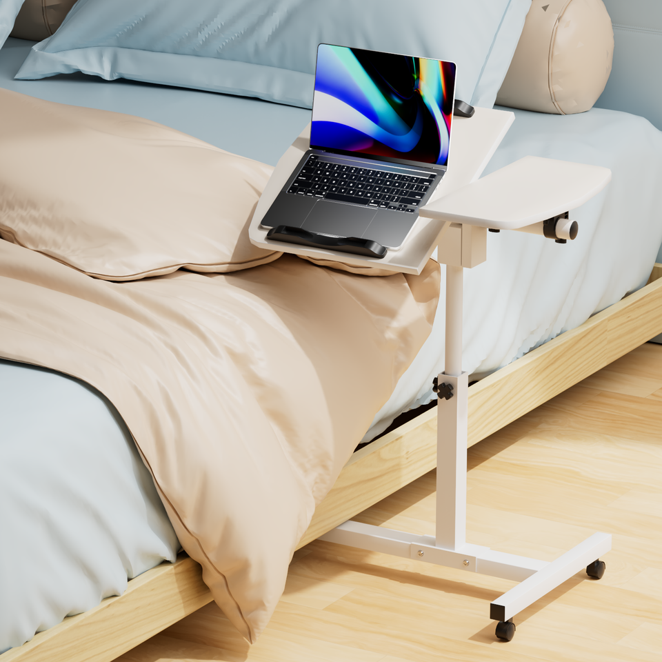 [ROLLING SWIVEL LAPTOP DESK]Stand Up Workstation Adjustable Height ...