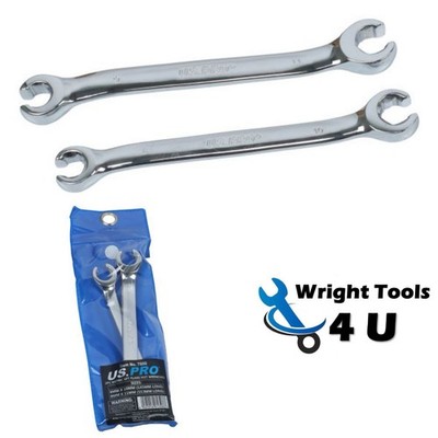 US PRO 2pc Brake Pipe Spanner Set 8mm 9mm 10mm 11mm open ended flare ...