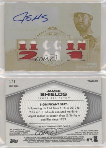 2012 Topps Triple Threads - Autographed Relics James Shields #TTAR-69 ...