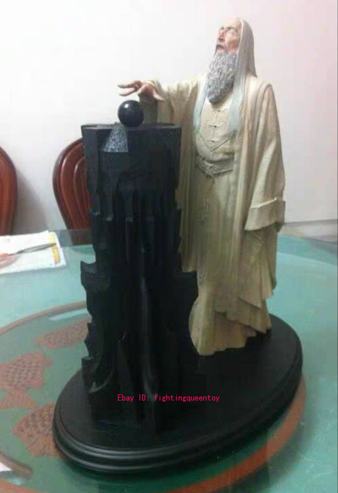 WETA The Lord of the Rings Saruman and the Prophet Ball Resin Statue ...