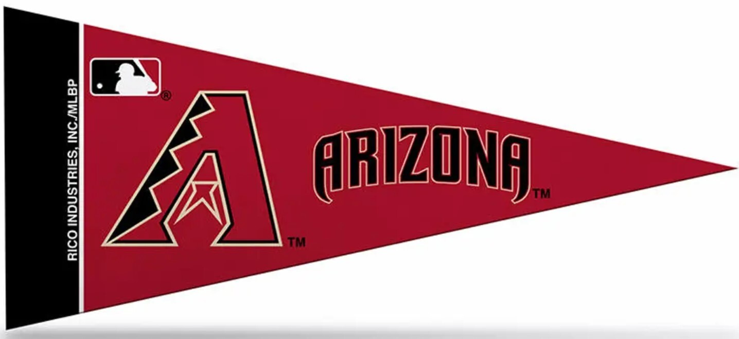 Arizona Diamondbacks Mini Pennants, 4" x 9" - Licensed by Rico - Made ...