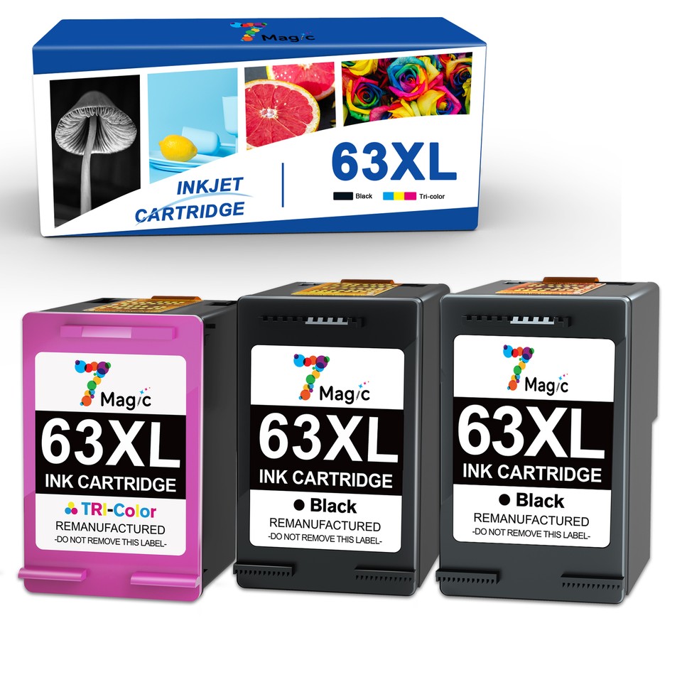1-4 Pack 63 XL Compo Ink for HP Deskjet 1110 2130 2132 OfficeJet 3830 ...