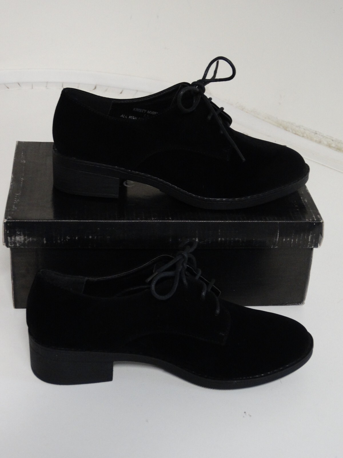 womens cane comfort kristy black leather lace up shoe size 10 | eBay