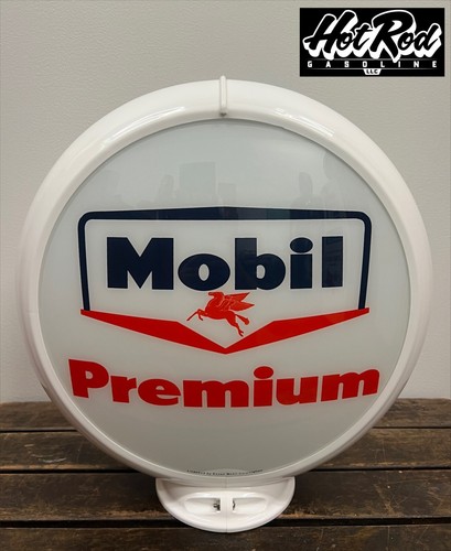 MOBIL PREMIUM Reproduction 13.5" Gas Pump Globe - (White Body) | eBay