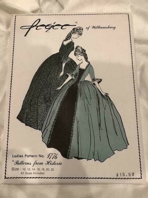 Pegee of Williamsburg Dress Pattern Patterns from Historie No. 1776 | eBay