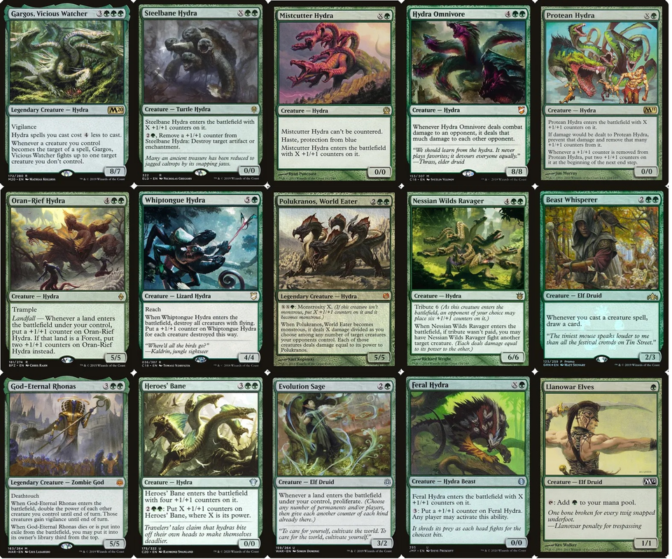 Commander Hydra Deck - Mono Green - EDH - Gargos -100 Card - MTG NM/M ...