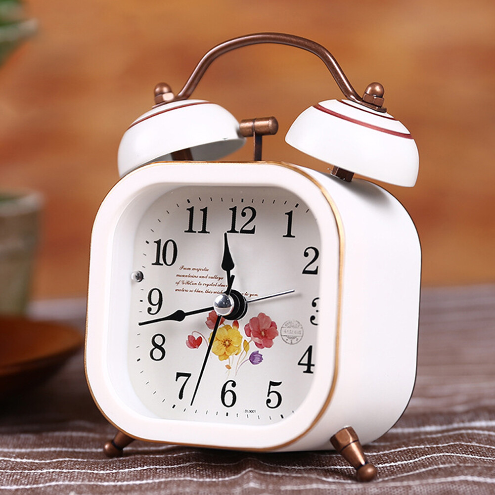 Loud Ringing Dual Bell Desktop With Night Light Analog Display Alarm ...