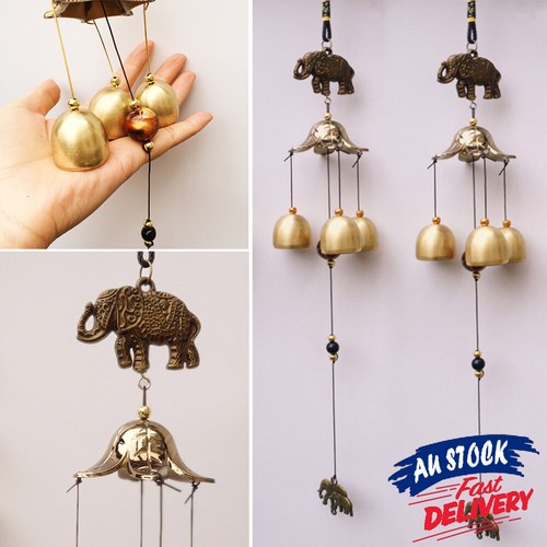 Vintage Metal Hanging Elephant Wind Chimes Style Window Bells Decor ...